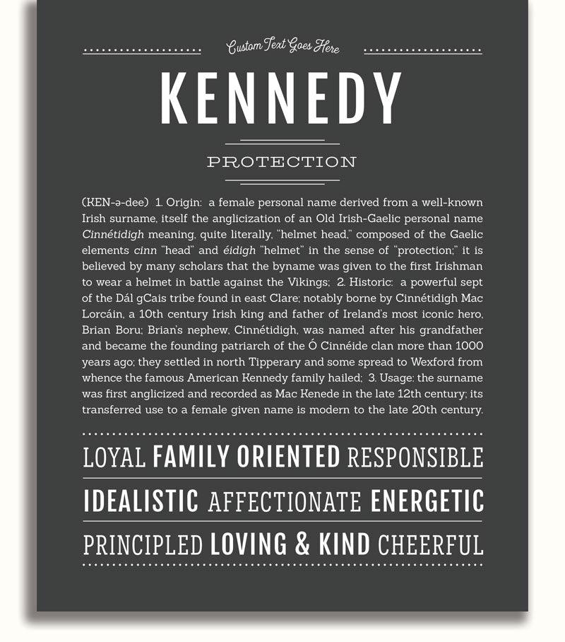 Kennedy | Name Art Print – Name Stories