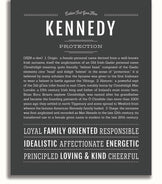 Kennedy Personalized Name Meaning Art Prints – Name Stories