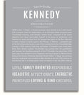 Kennedy | Name Art Print – Name Stories