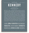 Kennedy Personalized Name Meaning Art Prints – Name Stories