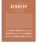 Kennedy | Name Art Print – Name Stories