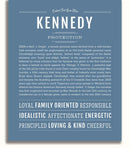 Kennedy Personalized Name Meaning Art Prints – Name Stories