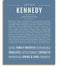 Kennedy Personalized Name Meaning Art Prints – Name Stories
