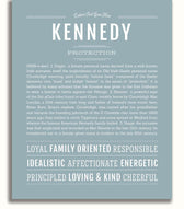 Kennedy | Name Art Print – Name Stories