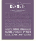 Kenneth | Name Art Print – Name Stories