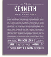 Kenneth Personalized Name Meaning Art Prints – Name Stories