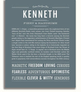 Kenneth Personalized Name Meaning Art Prints – Name Stories