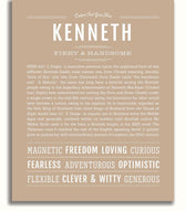 Kenneth Personalized Name Meaning Art Prints – Name Stories