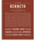Kenneth Personalized Name Meaning Art Prints – Name Stories