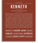 Kenneth Personalized Name Meaning Art Prints – Name Stories