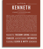 Kenneth Personalized Name Meaning Art Prints – Name Stories