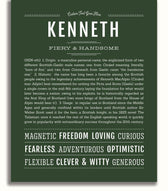 Kenneth Personalized Name Meaning Art Prints – Name Stories
