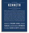 Kenneth Personalized Name Meaning Art Prints – Name Stories