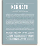 Kenneth Personalized Name Meaning Art Prints – Name Stories