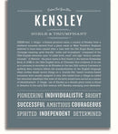 Kensley | Name Art Print – Name Stories