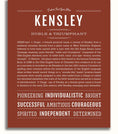 Kensley | Name Art Print – Name Stories