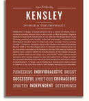 Kensley | Name Art Print – Name Stories