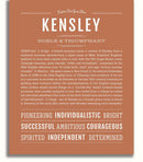 Kensley | Name Art Print – Name Stories