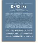 Kensley | Name Art Print – Name Stories