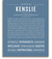 Kenslie | Name Art Print – Name Stories