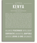 Kenya | Name Art Print – Name Stories