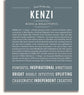 Kenzi | Name Art Print – Name Stories