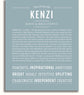 Kenzi | Name Art Print – Name Stories