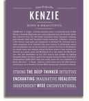 Kenzie | Name Art Print – Name Stories