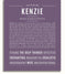 Kenzie | Name Art Print – Name Stories