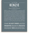 Kenzie | Name Art Print – Name Stories