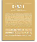 Kenzie | Name Art Print – Name Stories