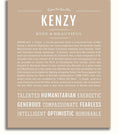 Kenzy | Name Art Print – Name Stories