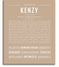 Kenzy | Name Art Print – Name Stories