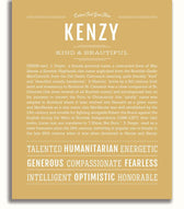 Kenzy | Name Art Print – Name Stories