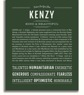 Kenzy | Name Art Print – Name Stories