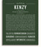 Kenzy | Name Art Print – Name Stories