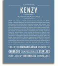 Kenzy | Name Art Print – Name Stories