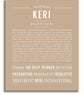 Keri | Name Art Print – Name Stories
