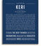 Keri | Name Art Print – Name Stories