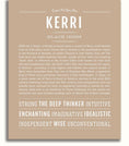Kerri | Name Art Print – Name Stories