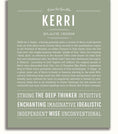 Kerri | Name Art Print – Name Stories