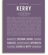 Kerry Personalized Name Meaning Art Prints – Name Stories