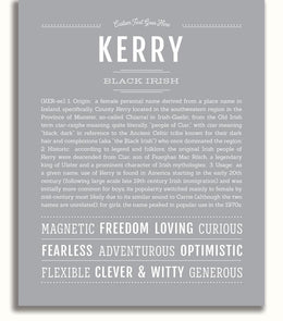 Kerry | Name Art Print – Name Stories