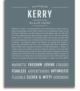 Kerry | Name Art Print – Name Stories