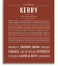 Kerry | Name Art Print – Name Stories