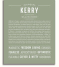 Kerry Personalized Name Meaning Art Prints – Name Stories