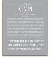 Kevin | Name Art Print – Name Stories