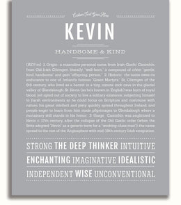 Kevin | Name Art Print – Name Stories