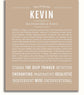 Kevin Personalized Name Meaning Art Prints – Name Stories