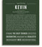 Kevin Personalized Name Meaning Art Prints – Name Stories